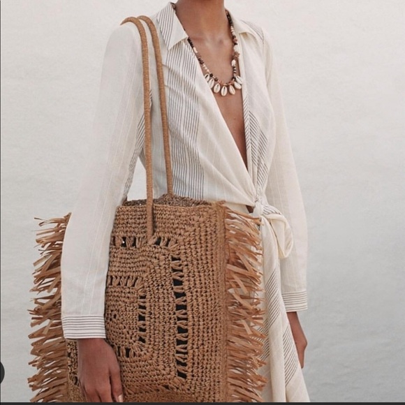 Zara | Bags | Zara Natural Color Bag Bloggers Favorite | Poshmark